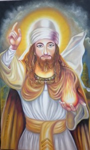 My painting of: Zarathushtra at the court of Shah Vistasp ...