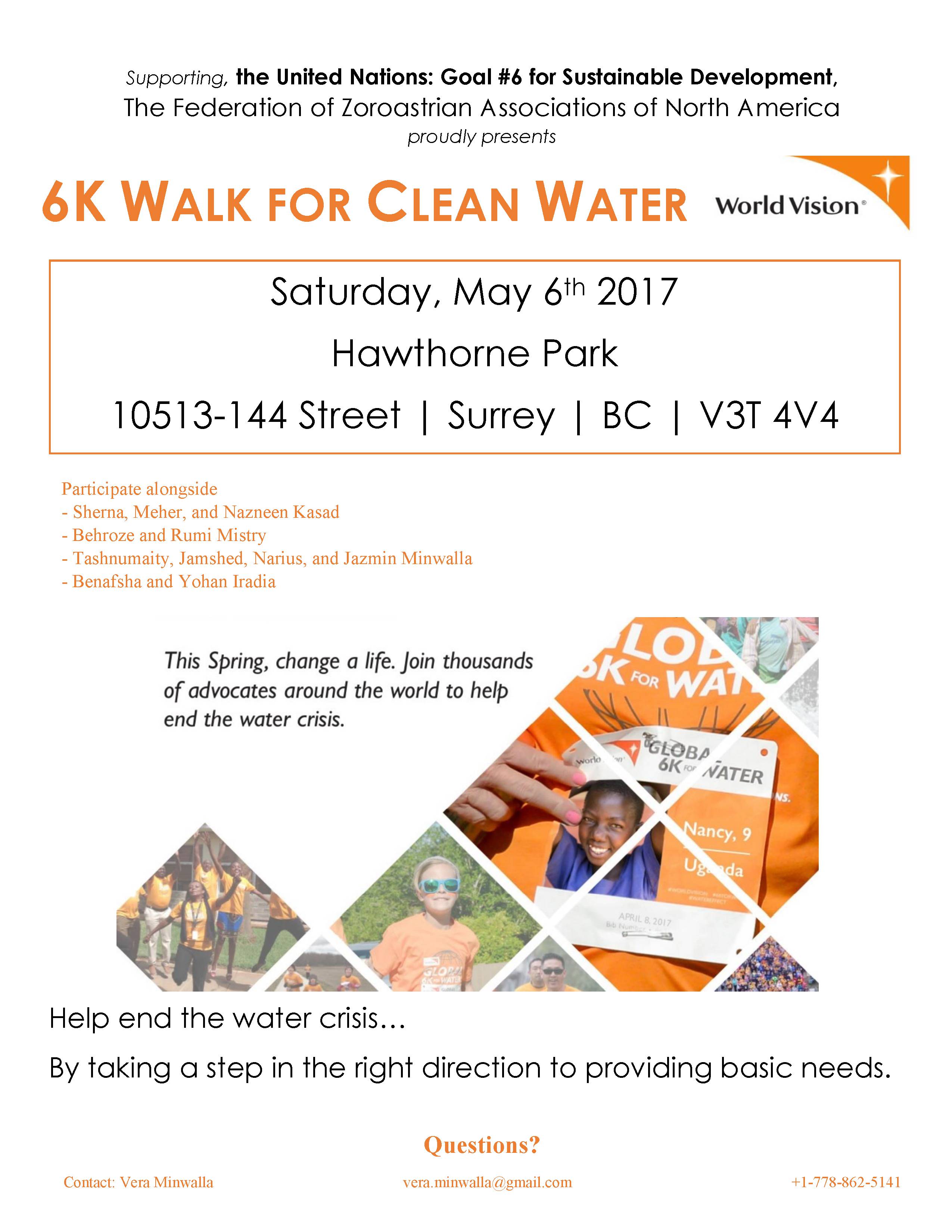 6K Walk for Clean Water - Zoroastrians.net