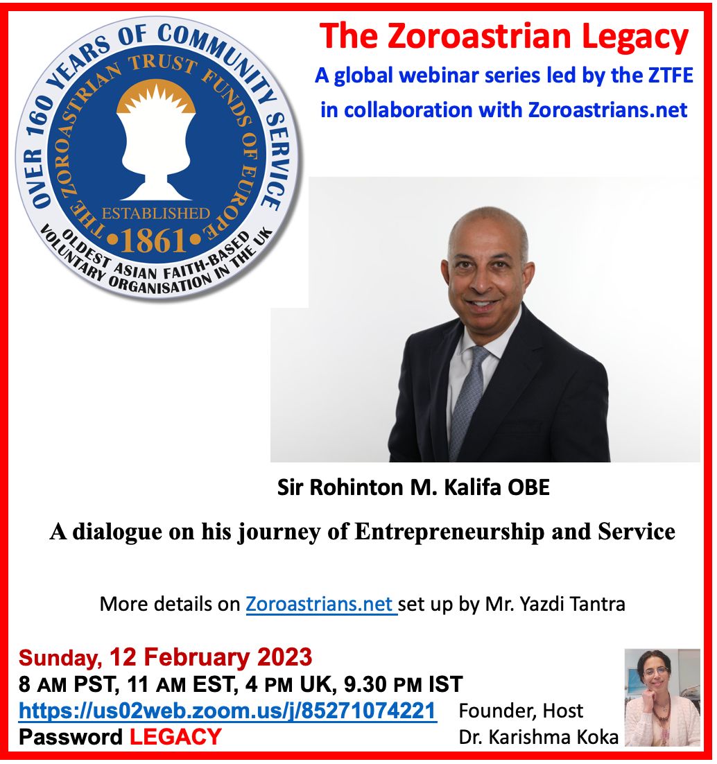 The Zoroastrian Legacy - Sir Ron Kalifa - Zoroastrians.net