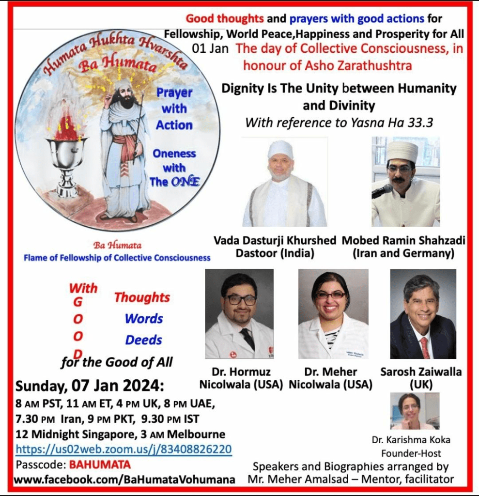 DIGNITY IS THE UNITY BETWEEN HUMANITY AND DIVINITY - Zoroastrians.net