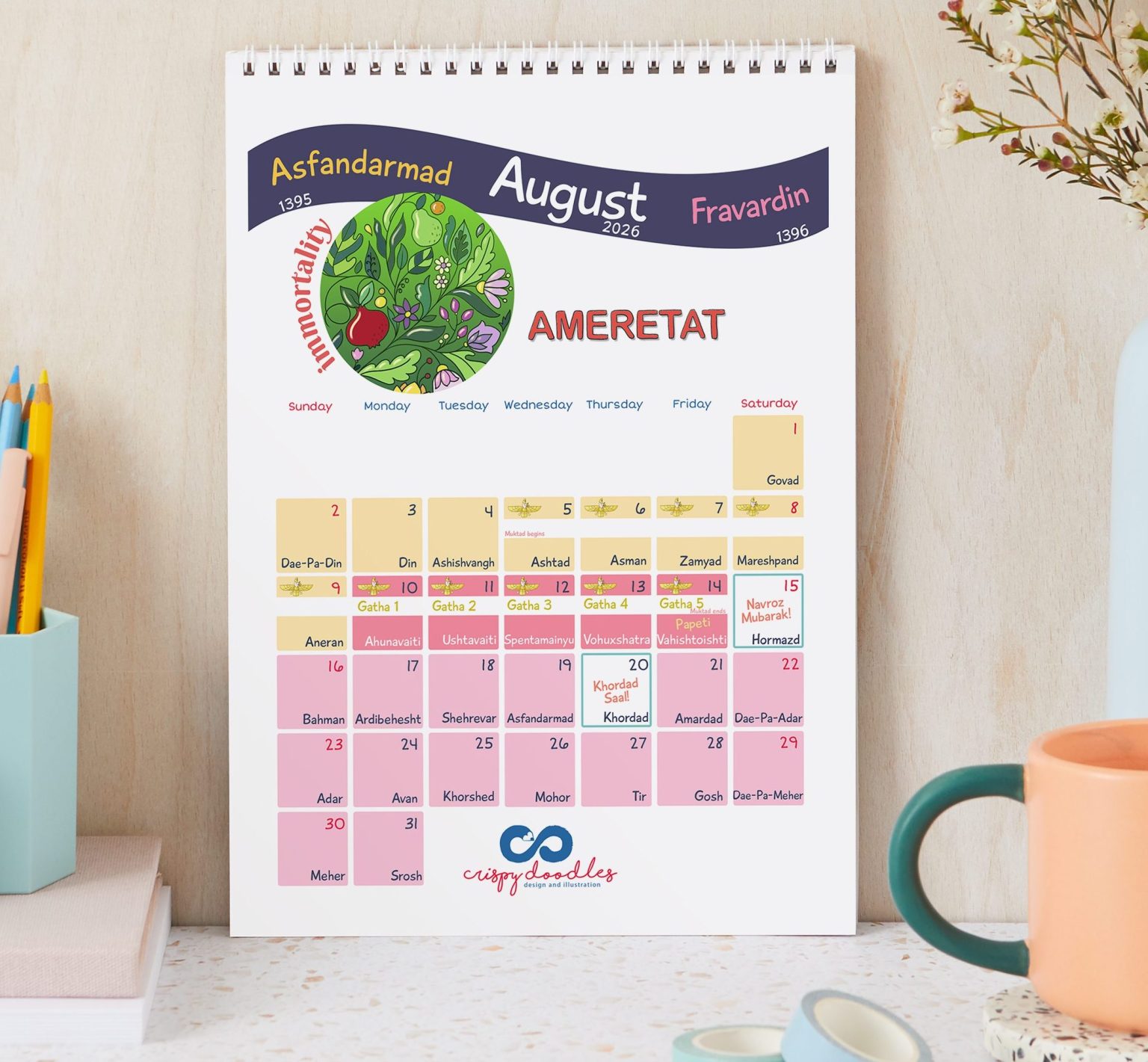 THE ZOROASTRIAN SHAHENSHAHI (PARSI) CALENDAR 2025-2026 - Zoroastrians.net